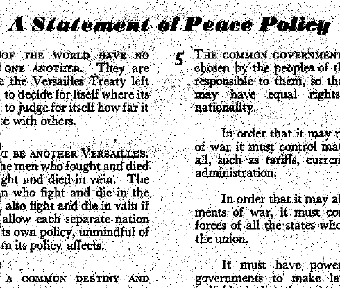 Offer Federal Union to the German people and paralyse Hitler's armies ...