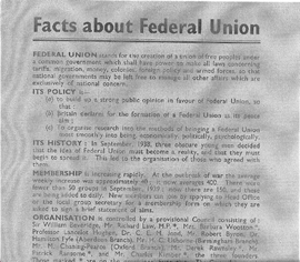 Facts about Federal Union - Federal Union