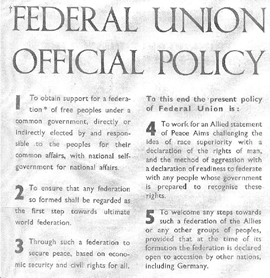 Federal Union official policy - Federal Union